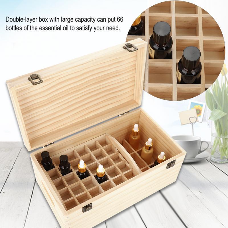 Buy Natrual Single-layer Wooden Large Essential Oil Storage Box Case ...
