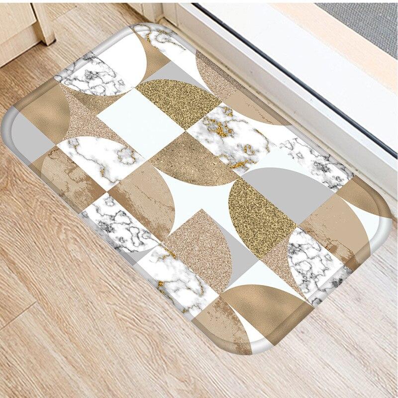 Buy 1PC 40x60cm Geometric Print Carpet Anti-slip Marble Floor Mat ...