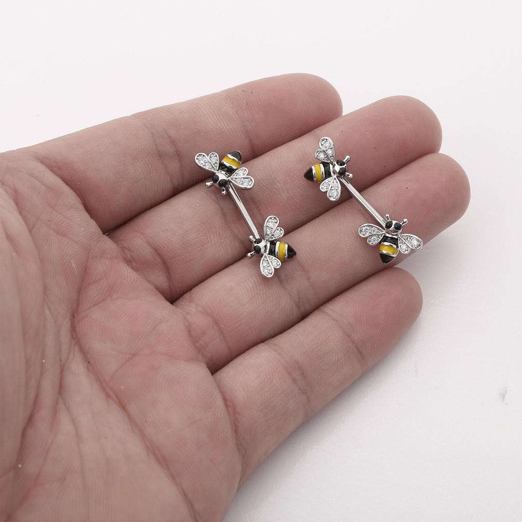 Cheap Bee Piercing Jewelry Nipple Barbell Stainless Steel Nipple Ring ...