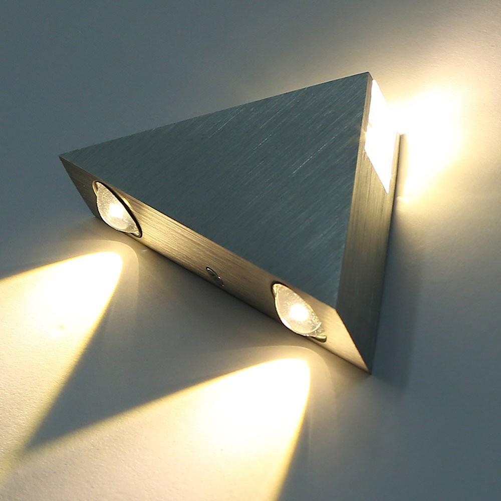 Modern Triangle Wall Light Aluminum 3W Led Wall Lamp 85-265V Decoration ...
