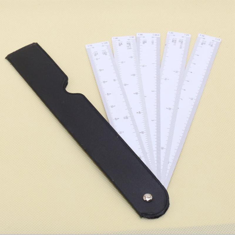 Buy Pdtoweb Multifunctional Foldable Fan Scale Ruler Drawing Measuring ...