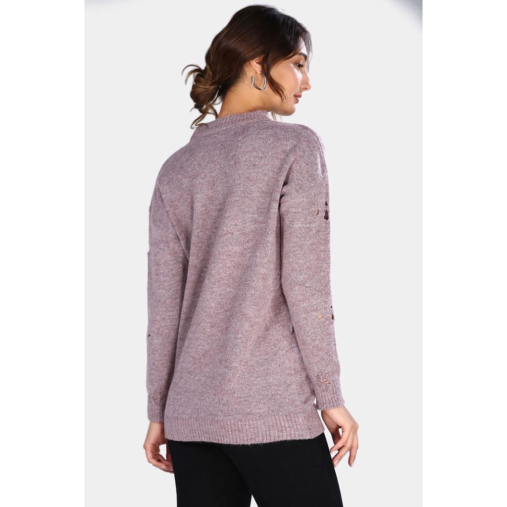 Buy Rose Women's Sweater With Torn Pattern at affordable prices — free ...
