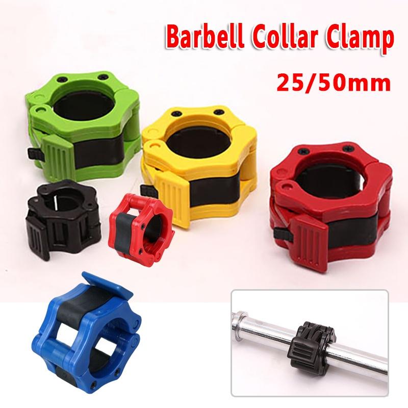 Olympic Barbell Collar Clamp Heavy Duty Lock-Jaw Weight Bar Lock ...