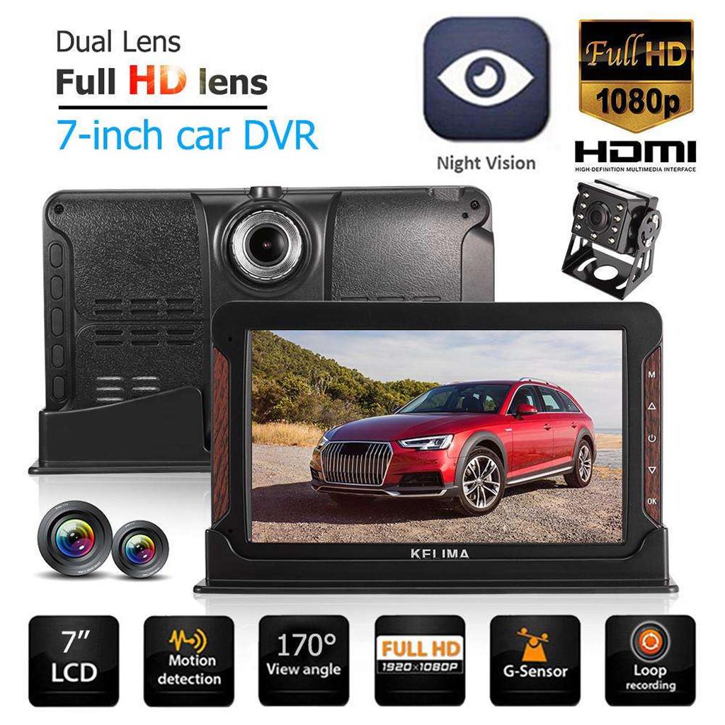 Buy IPS 1080P Car DVR Camera Dual Lens Dash Cam Night Vision at ...