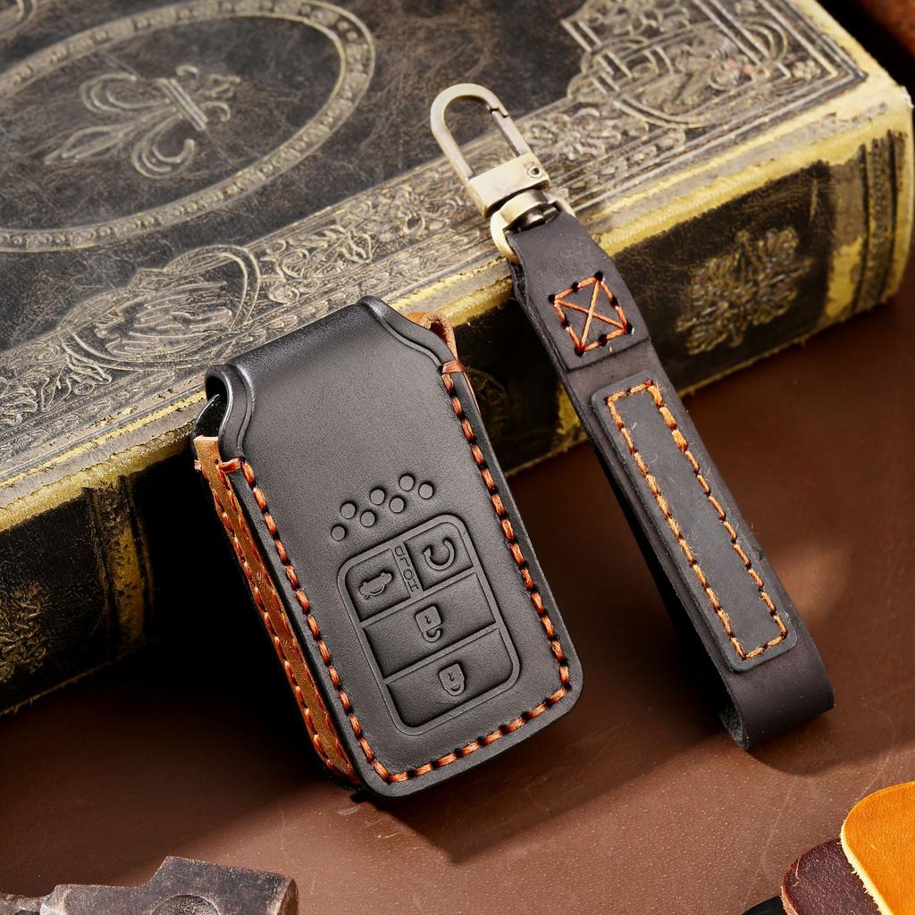 Cheap Luxury Genuine Leather Car Key Case Cover For Honda Civic Accord ...