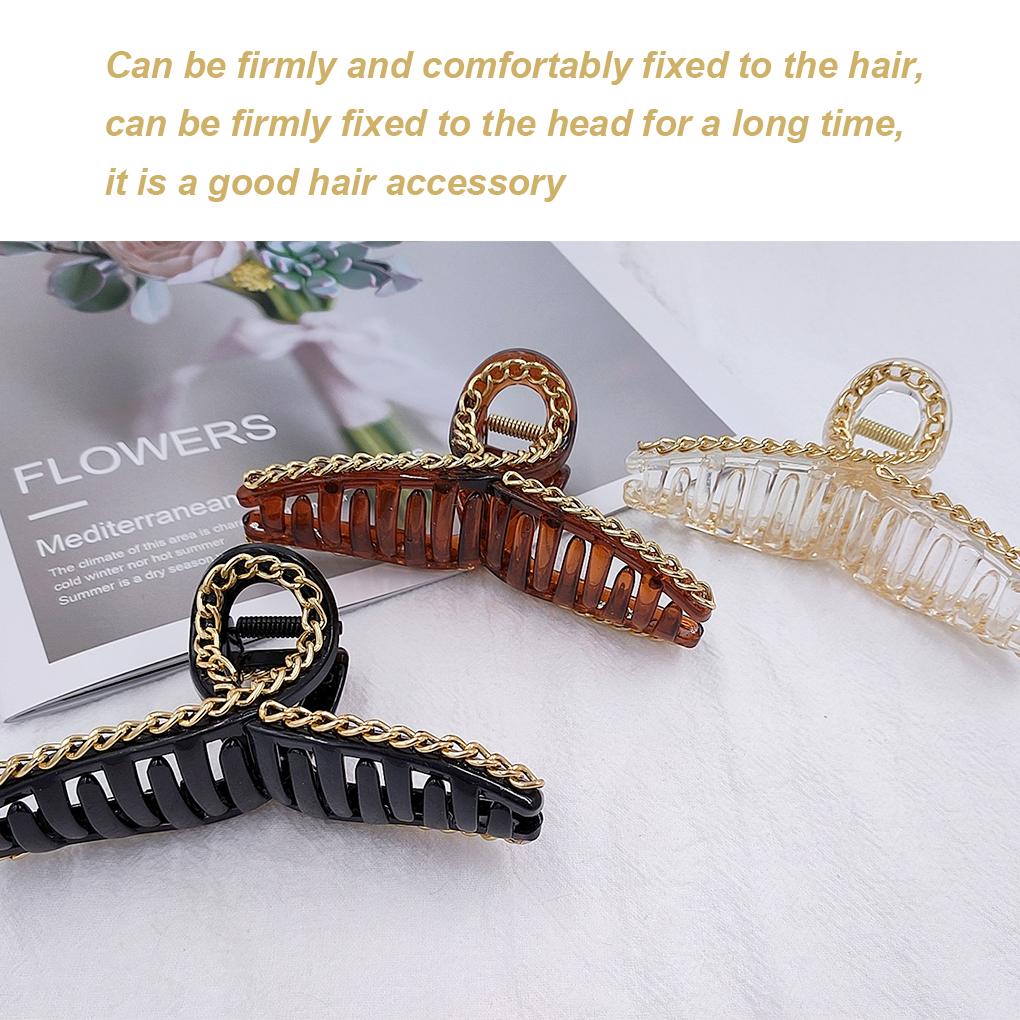 Hair Clip Vintage Chain Hair Claw Acrylic Woman Hair Pin Girl Party ...