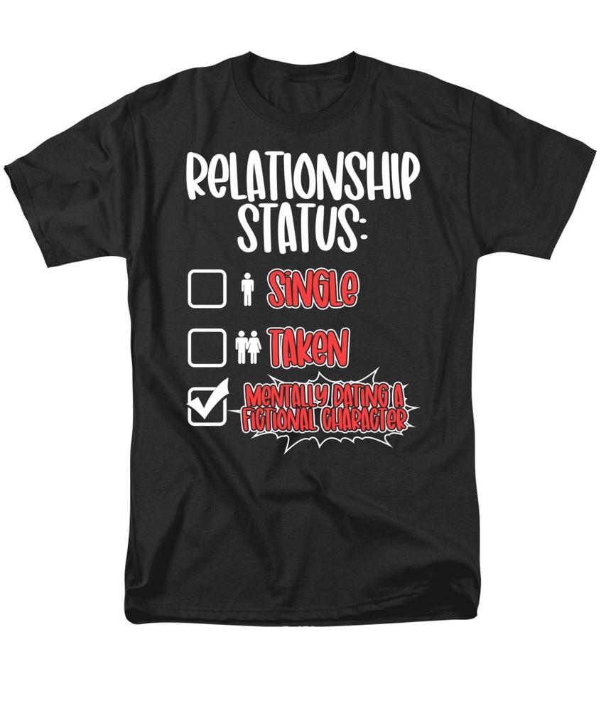 Buy Men Premium Cotton relationship status Print Tees Funny Harajuku ...