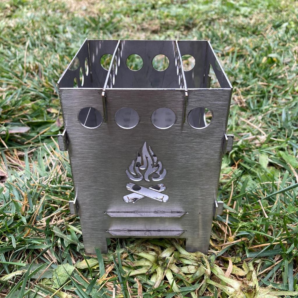 Medium Size Fire Box Camping Stove Multi Fuel Portable Grill Folding ...