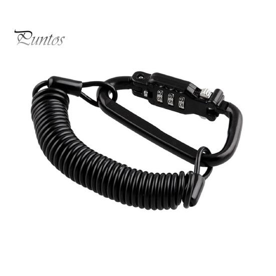 Motorcycle Rope Lock Stretch Rope Anti theft Zinc Alloy Three digit ...