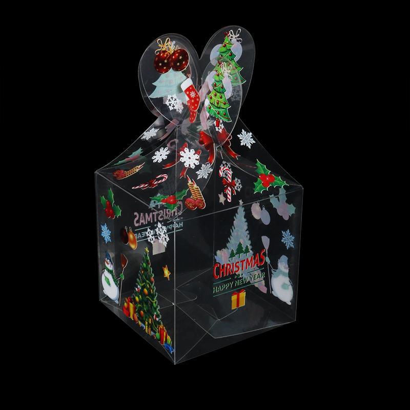 Buy 5pcs Santa Xams Tree Pattern Christmas Gift Box Transparent Candy ...