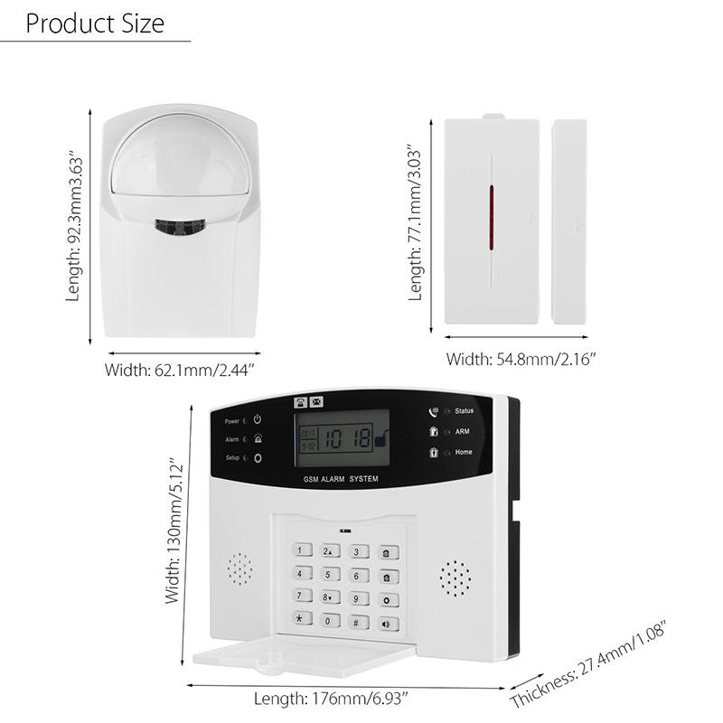 Buy Upgrade Wireless LCD GSM SMS Home Security Burglar Fire Alarm ...
