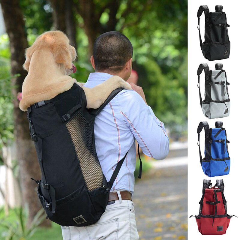 Buy Pet Dogs Legs Out Carrier Backpack Double Shoulder Bag Easy-Fit For ...