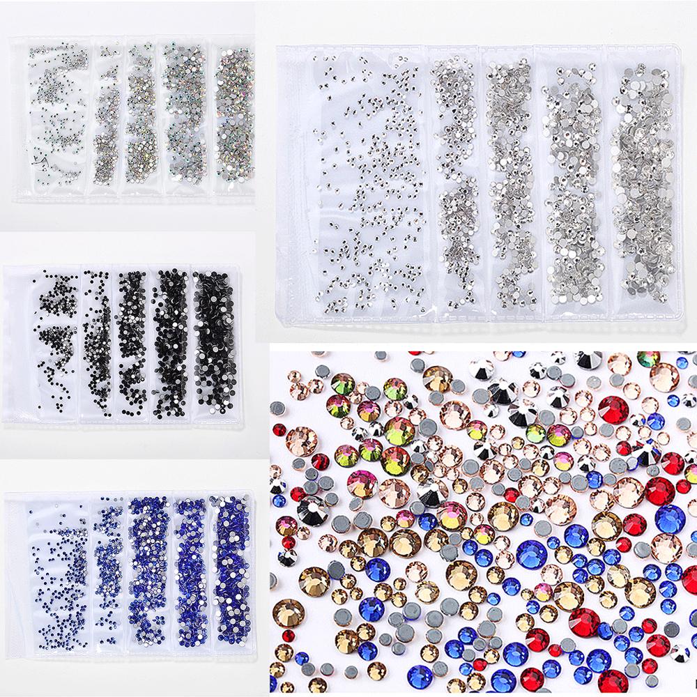 Buy New 20 Colors SS3-SS16 Small Sizes Rhinestones Nail Art Crystal ...