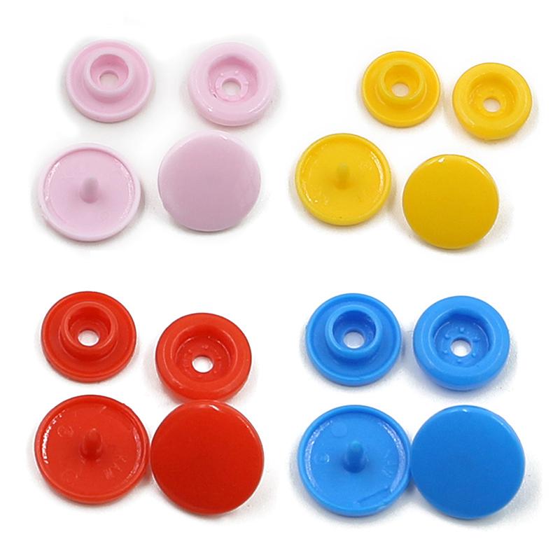 Buy 50pcs Combined Plastic Buttons 12MM Round Plastic Snaps Button ...