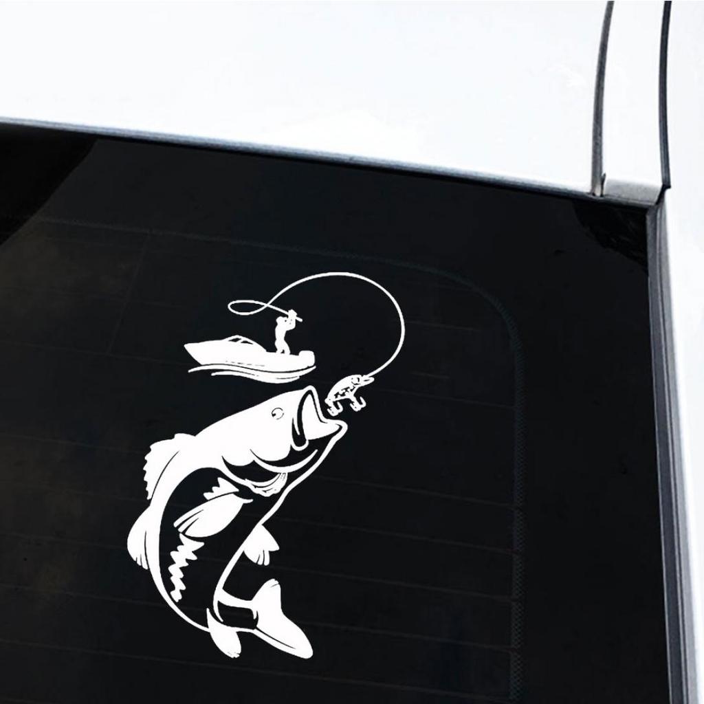 Buy EF Store Funny Fishing Fisherman Fish Boat Car Vehicle Reflective ...