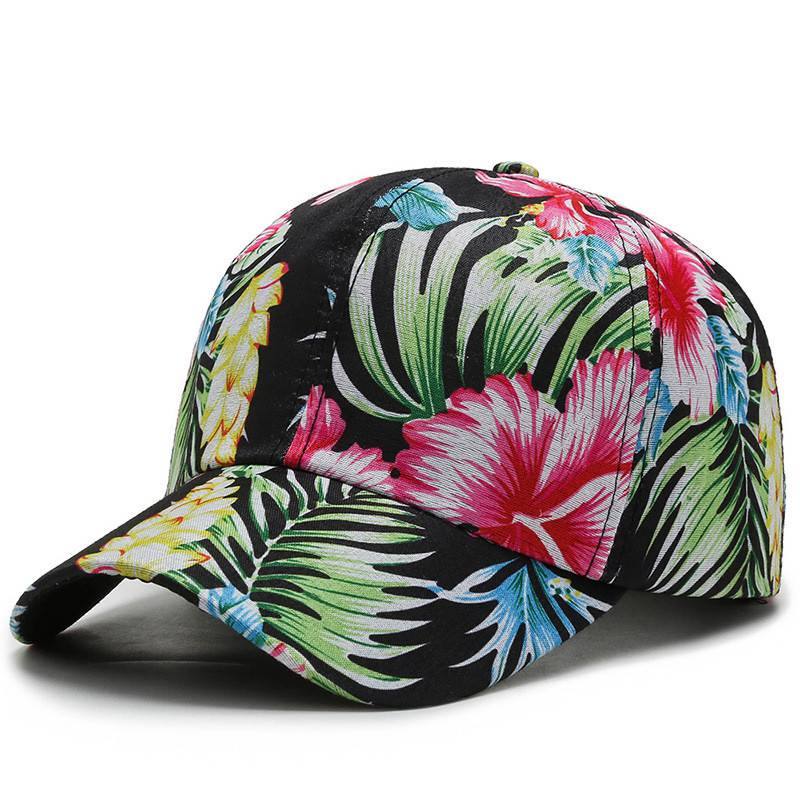 Hat Hawaii Cap Hawaiian Baseball Floral Men Popular Adjustable Curved ...