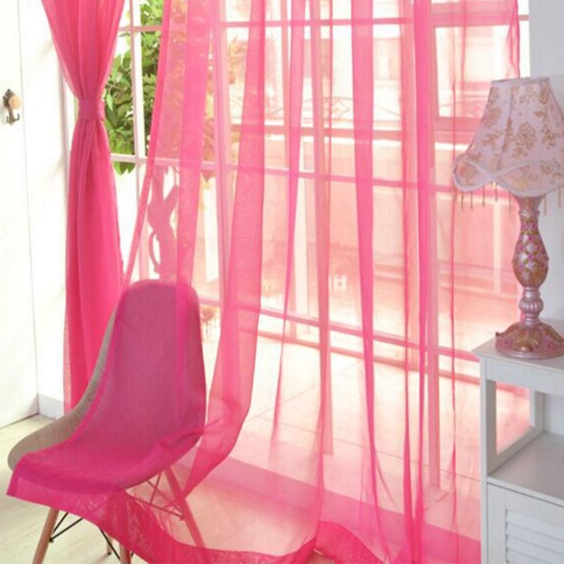 Drape Solid Color Wedding Organdy Transparent Window Screening ...