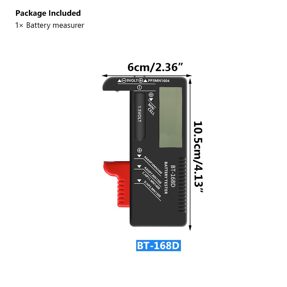 Buy 9V 1.5V Household Battery Life Level Testers Checker For AA AAA ...