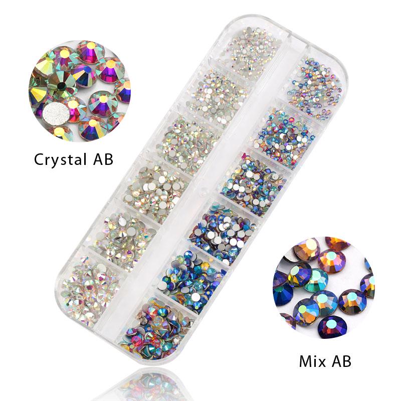 Buy Nibiru DU Nail Rhinestones Strass Decorations 1440pcs Multi-size ...