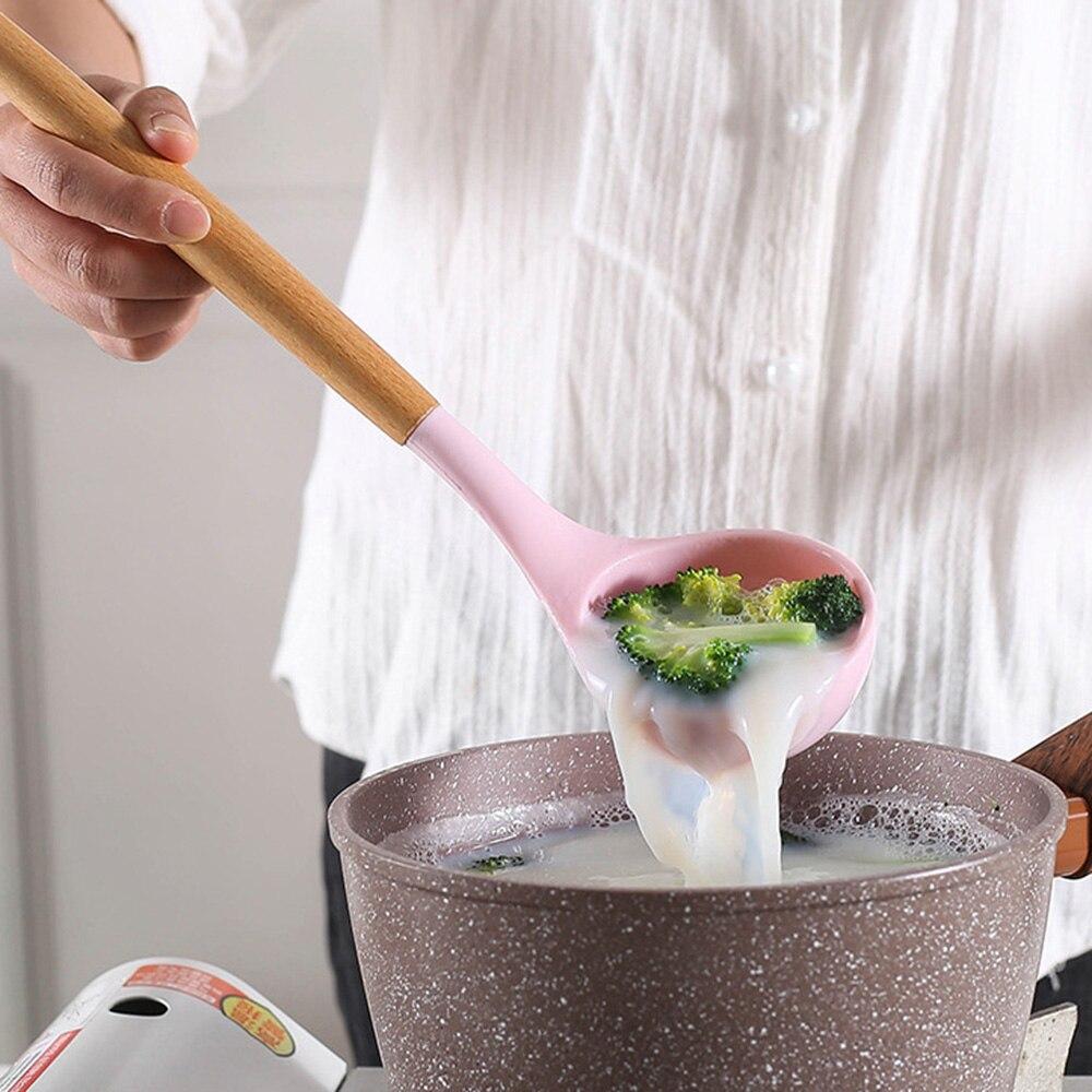 Buy 1Pcs Pink Food Grade Silicone Kitchenware Cooking Tools Cookware ...