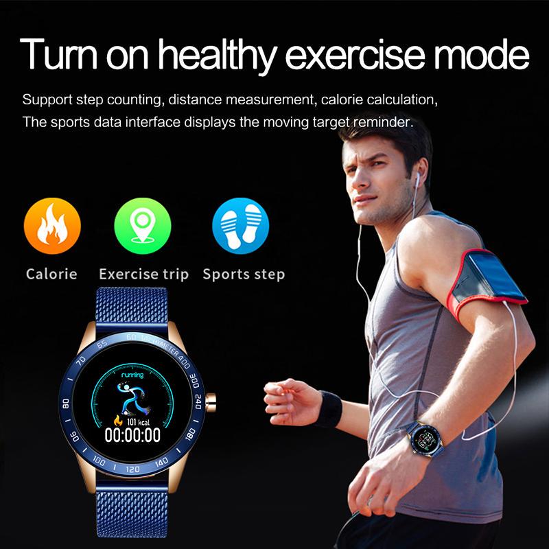 Buy LIGE 2020 New Smart Watch Men OLED Color Screen Heart Rate Blood ...