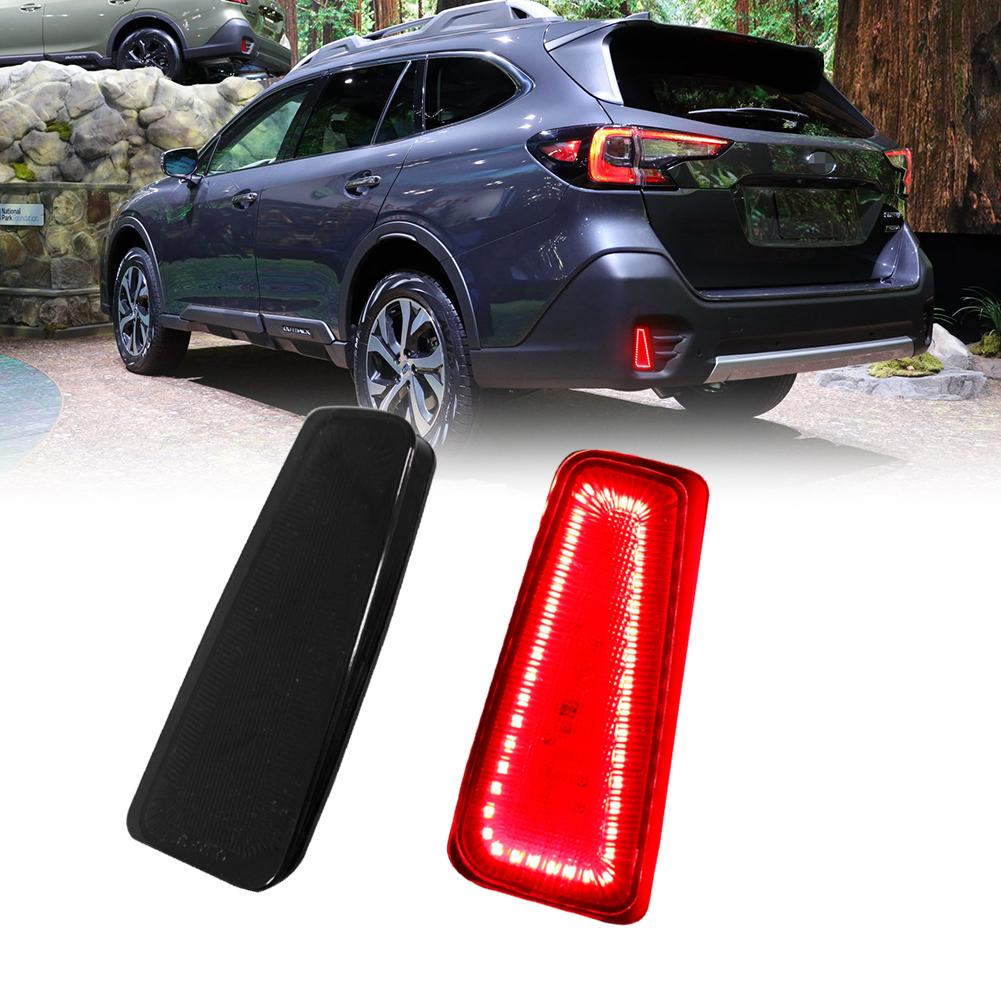 Buy Smoked Rear Bumper Reflector Red LED Tail Brake Lights For 15-20 ...