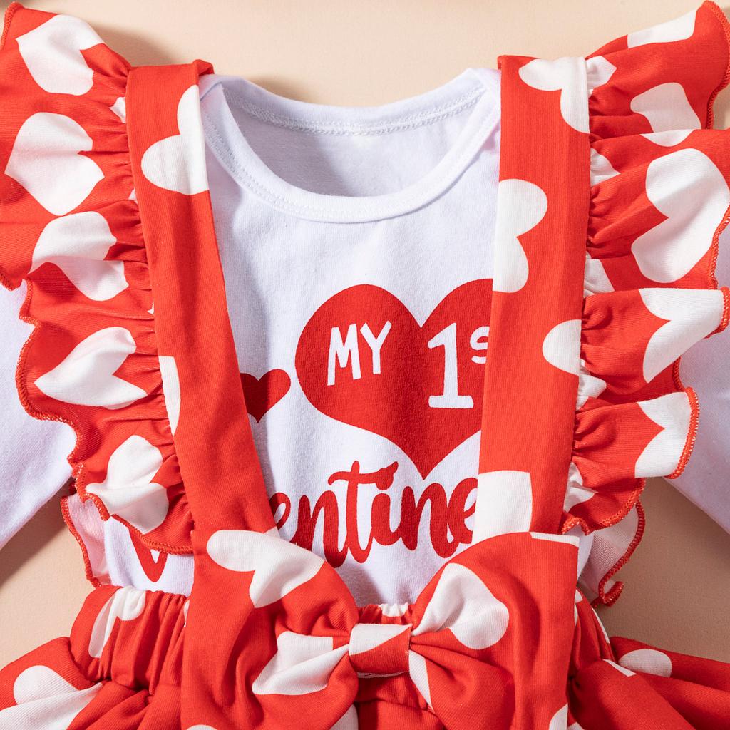 Buy Valentine's Day Outfit Girls My First Valentine's Day Long Sleeve ...
