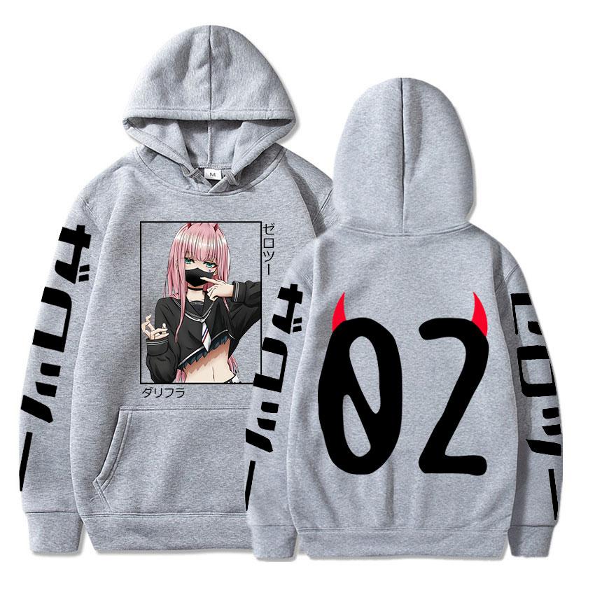 Buy Anime Darling In The Franxx Zero Two Hip Hop Manga Hoodie Japanese ...