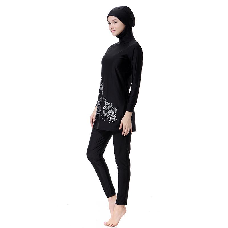 Buy Women Islam Turkey Muslim Conservative Swimsuit Female Long Sleeve ...
