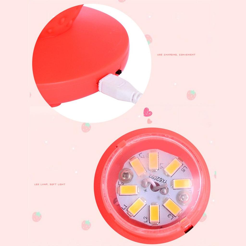 Buy LED Night Light Touch Dimmable Silicone Strawberry Night Light USB ...