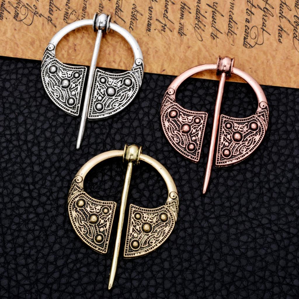 Norse Brooch Cloth Fasteners Cloak Shawl Scarf Lapel Pin Antique Siver ...