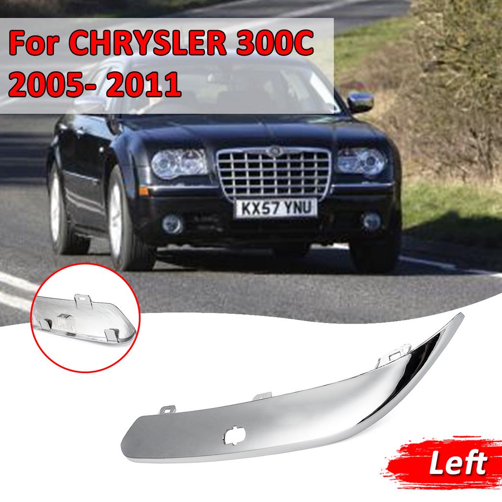 Front Bumper Chrome Trim With Holes Left Fog Light Cover Grille For ...