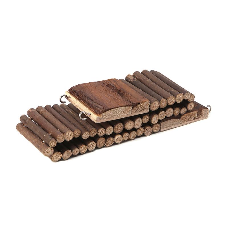 Natural Wooden Flexible Climbing Ladder Bridge Stair For Pet Mouse ...