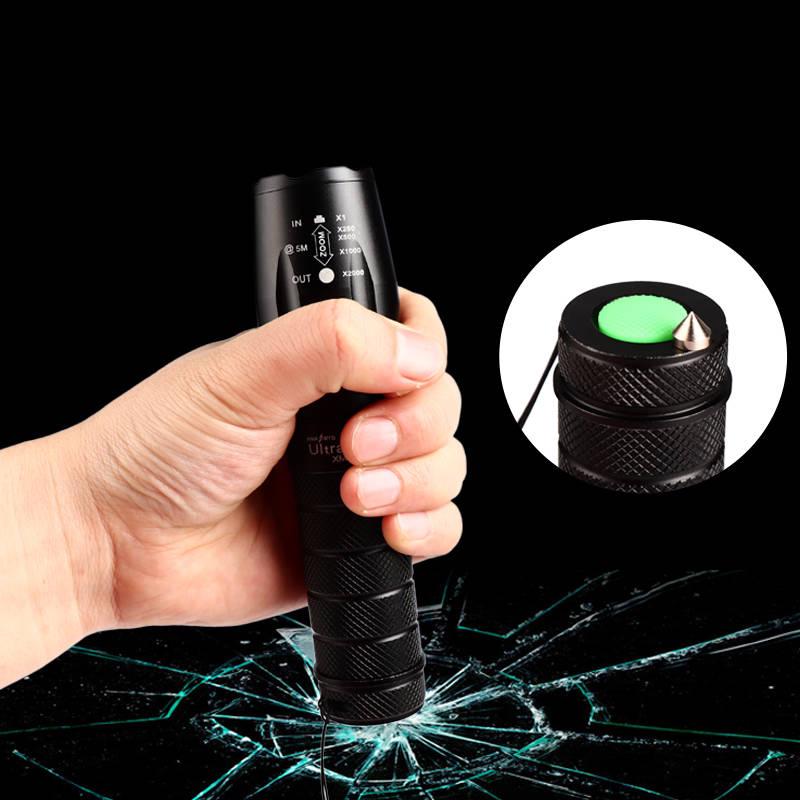 Buy LED Flashlight Zoom Torch Waterproof Flashlights XM-L T6 Led ...