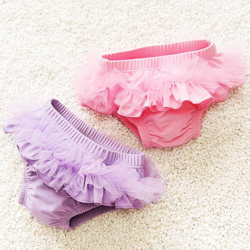 Buy Girls Infant Baby Lace Side Princess Dress Triangle Swim Trunks ...