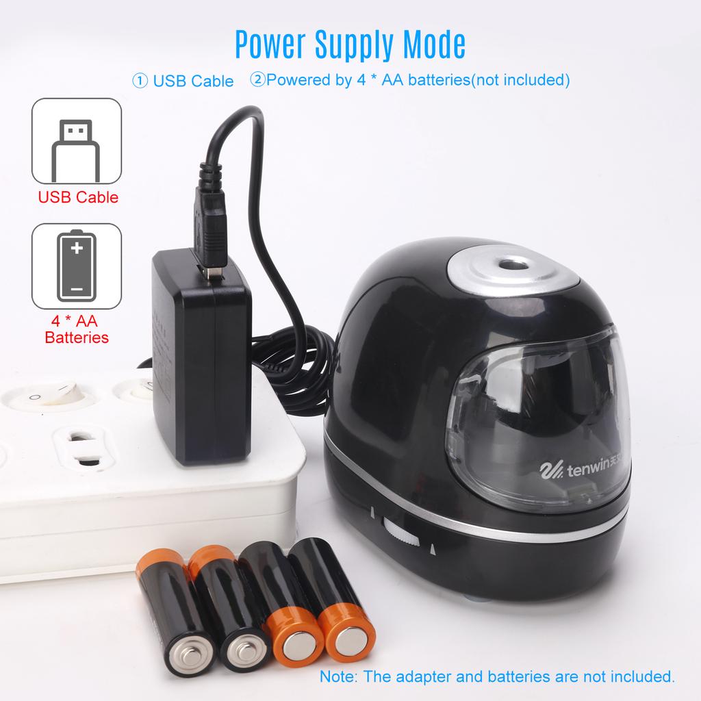 Buy Portable Electric Pencil Sharpener Durable Helical Blade Sharpness ...