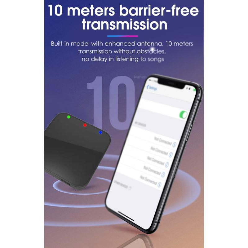 Satın alın 2 in 1 Audio Receiver Transmitter BT5.0 3.5 mm AUX RCA Wireless Audio Adapter For Car ...