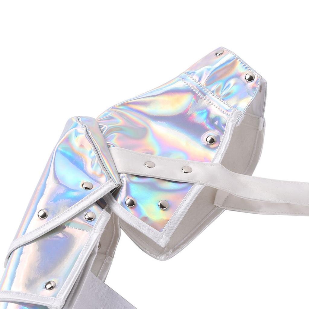 Buy Women's Leather Single Shoulder Cover Cape Belt Cosplay Club ...