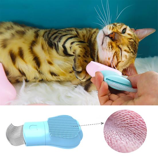 Cat Comb Solid Safe Anti-rust Comfortable Removing Matted Fur Cat Comb ...