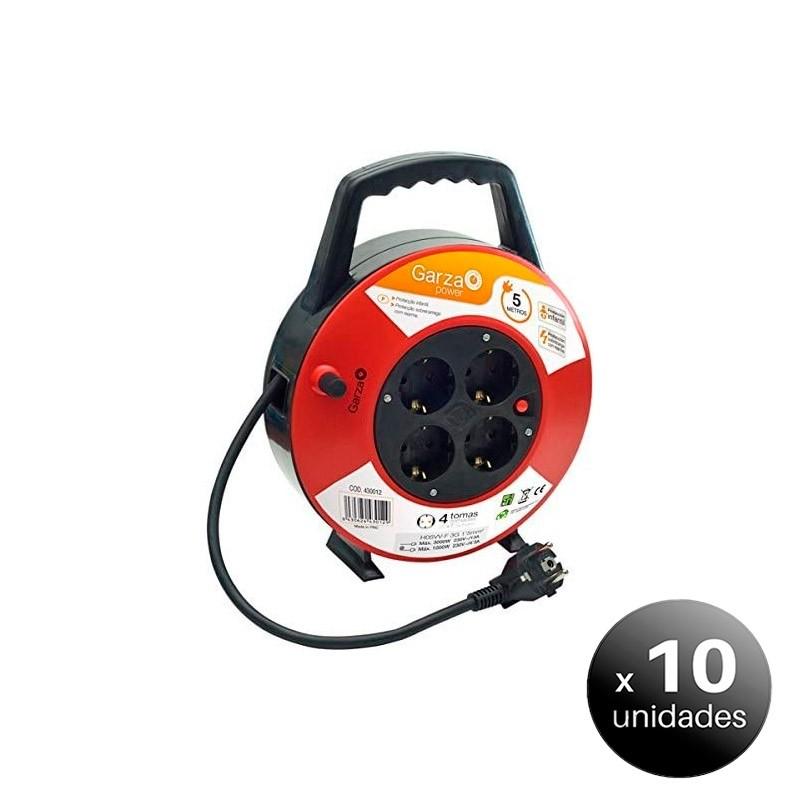 Buy Pack Of 10 Units. Garza Power, 5 Meter Cable Reel Extension With ...