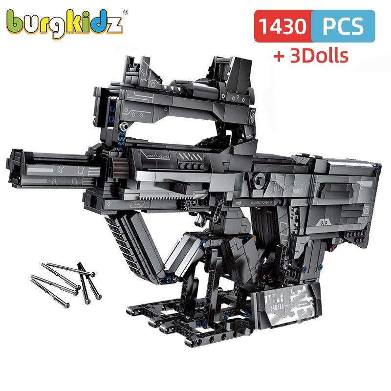 Buy 1430pcs Technic Assault Rifle Gun Building Blocks Set Creator Gun ...