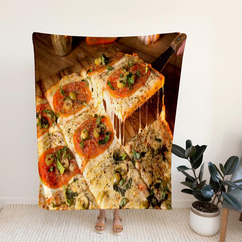 Buy Colorful Funny Pizza Throw Blanket for Kids And Baby Flannel ...
