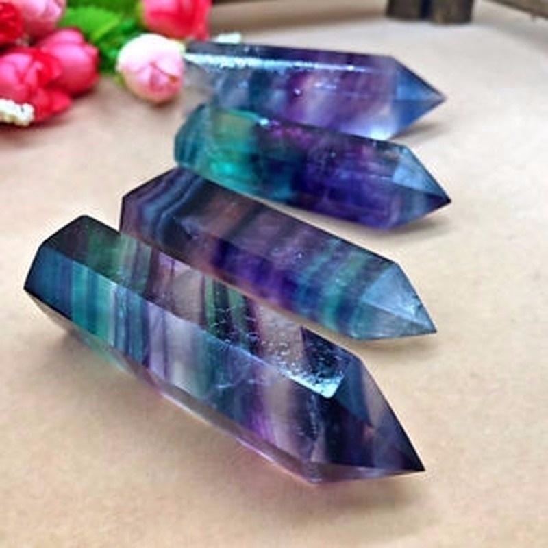 Buy Fluorite Crystal Striped Fluorite Quartz Crystal Stone Point ...