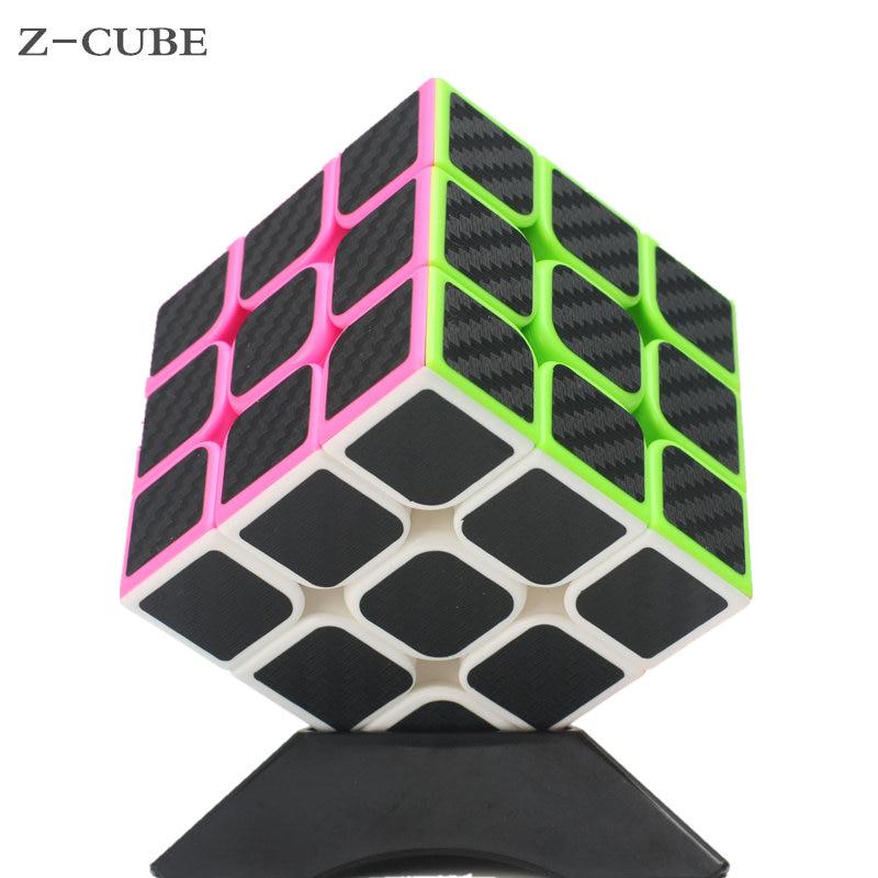 Buy Z Cube Carbon Fiber Sticker Puzzle Cube Speed Magic Cube 3x3x3 ...