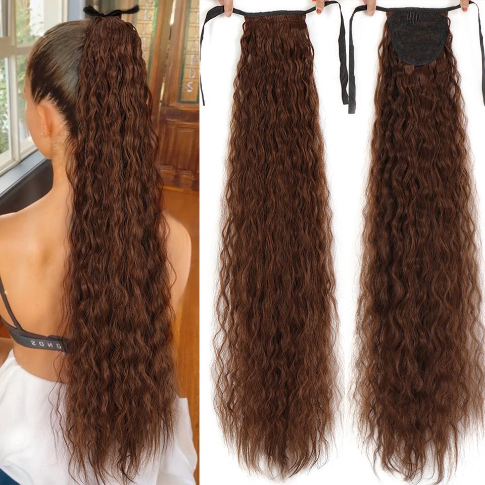 Buy Synthesis Ponytail Hair Extension Long Wave Pony Tail Hair Clip ...