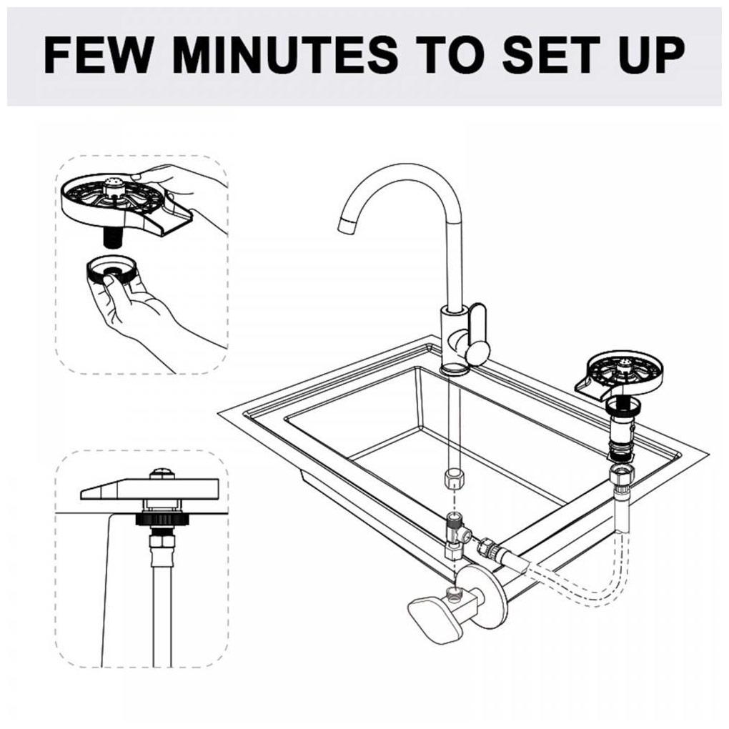 Satın alın 3 Pieces/Set High Pressure Wine Glass Rinser Water Cups ...