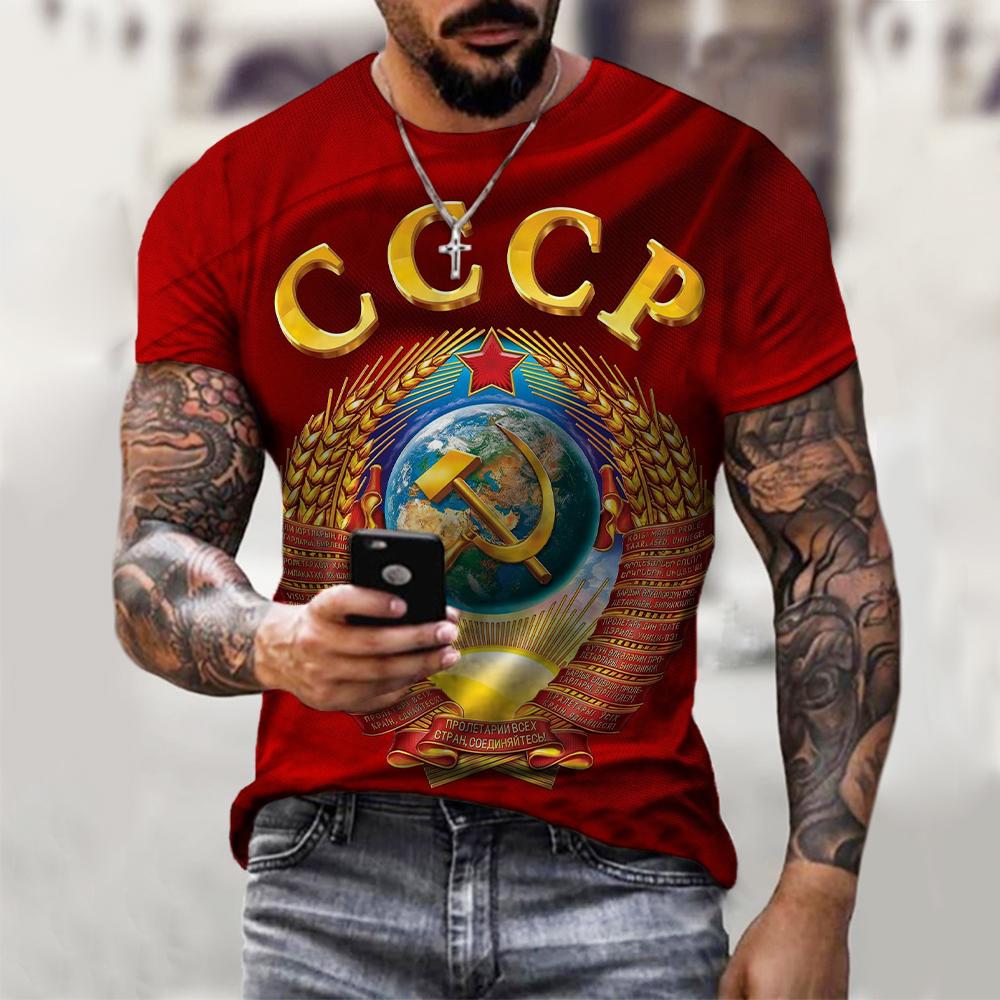 Модная уличная одежда с гербом России в стиле Харадзюку, топы с 3D ...