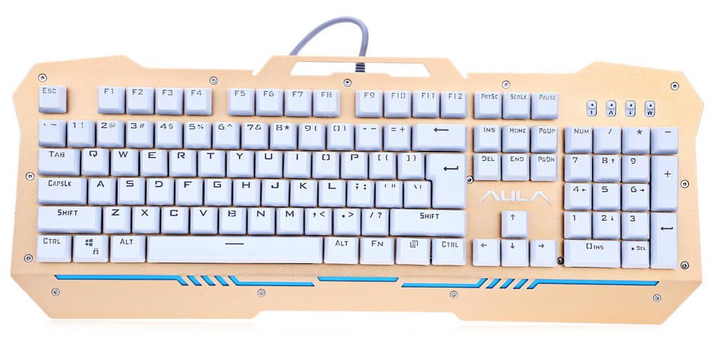 Buy AULA F2009 LED Backlit Professional Blue Axis Mechanical Gaming ...