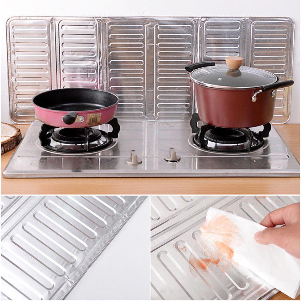 New Aluminium Foil Kitchen Anti Splatter Cooking Cover Frying Shield ...