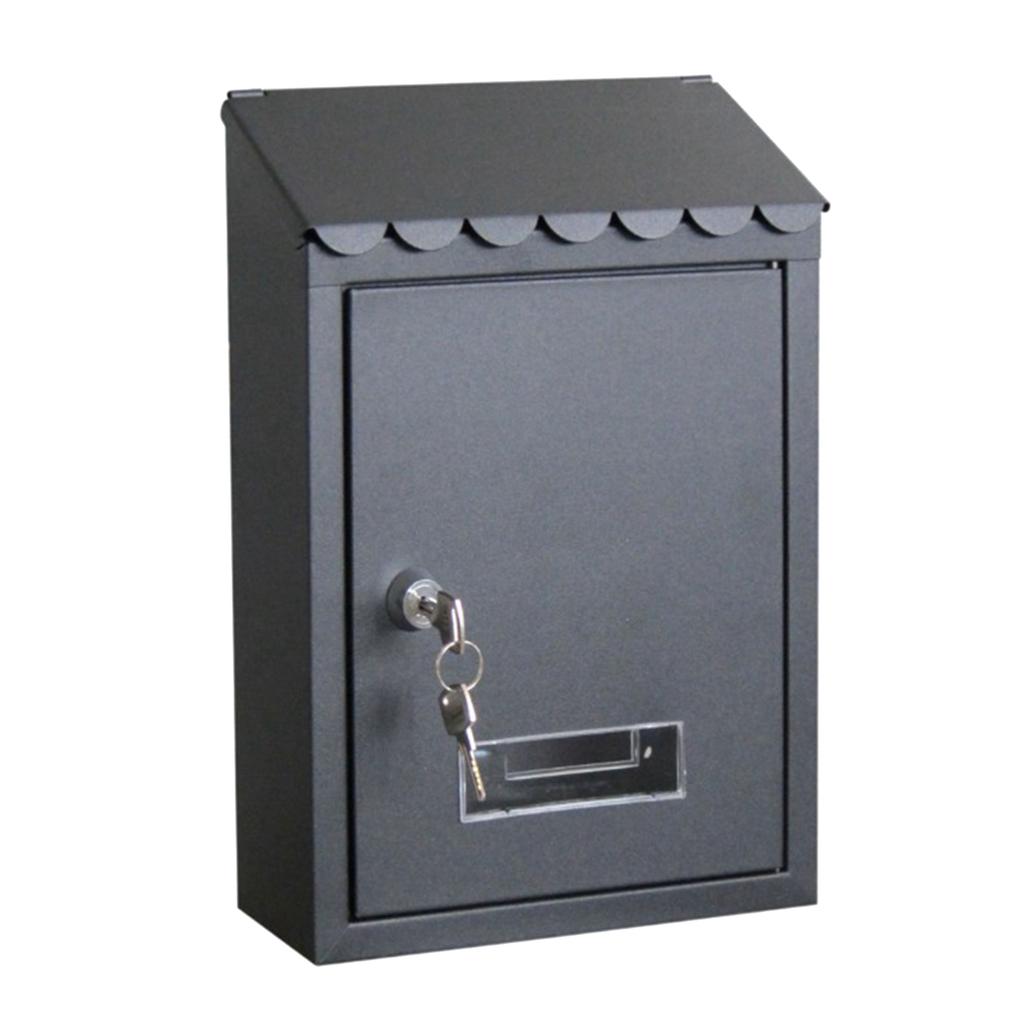 Buy Rustproof Mailbox 22x6.5x30cm Wall Mounted Mail Box Secure Case ...